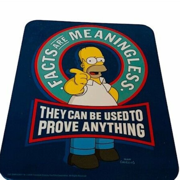 homer | Wall Decor | Homer Simpson Sign Facts Meaningless 9x7 Picture ...